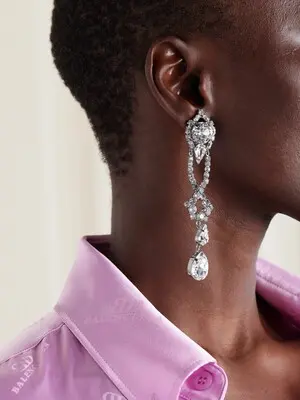 Balenciaga Palazzo -tone Crystal Drop Earrings