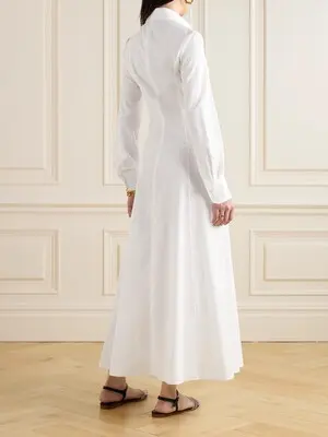 Gabriela Hearst Eugene Cotton-poplin Maxi Shirt Dress