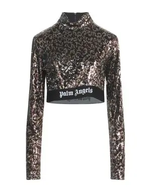Palm Angels Cropped Leopard-print Top