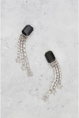 Chanel Rhinestone Dangle Earrings