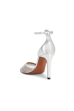 Alaïa Fishnet Sandal - Argent