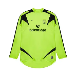 Balenciaga Soccer Long-Sleeve T-Shirt With Logos 'Fluo /Black