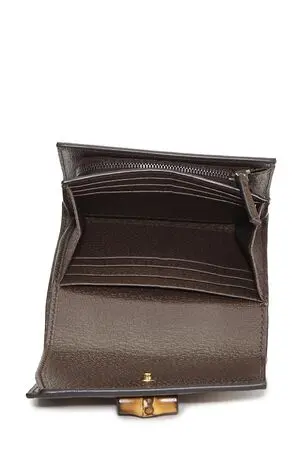 Gucci Jumbo Gg Canvas Diana Compact Wallet - Brown
