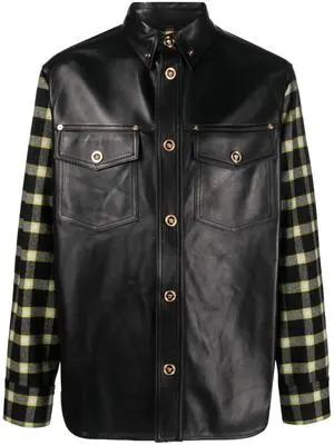 Versace Blouson Leather Jacket - Black