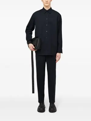JIL SANDER Long-sleeve Wool Shirt - Blue
