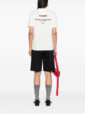 JIL SANDER Logo-print Cotton T-shirt - Neutrals