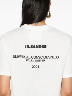 JIL SANDER Logo-print Cotton T-shirt - Neutrals
