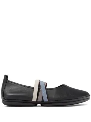 Camper Right Nina Twins Leather Ballerinas - Black