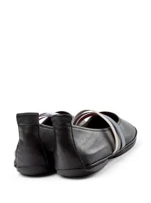 Camper Right Nina Twins Leather Ballerinas - Black