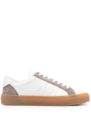 Moncler Monaco Leather Sneakers - White