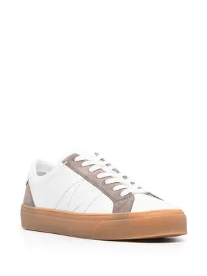 Moncler Monaco Leather Sneakers - White