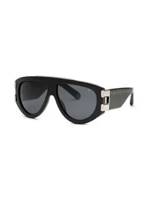 Philipp Plein Plein Eagle Pilot-frame Sunglasses - Black