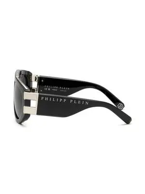 Philipp Plein Plein Eagle Pilot-frame Sunglasses - Black