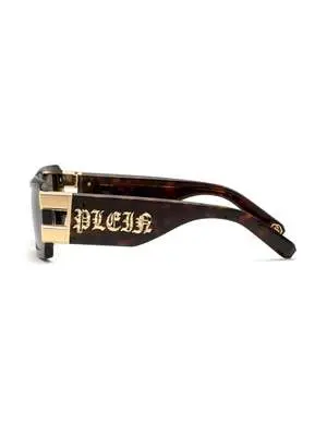 Philipp Plein Plein Eagle Rectangular Sunglasses - Brown