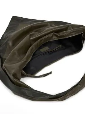 LEMAIRE Scarf Leather Shoulder Bag - Green