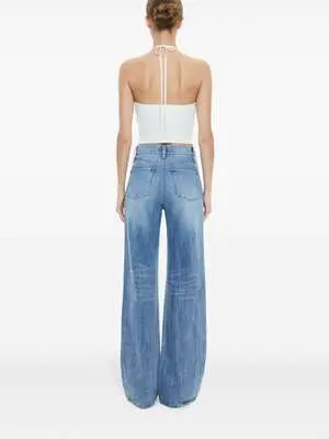 Alice + Olivia Linnie Ribbed-knit Halter Top