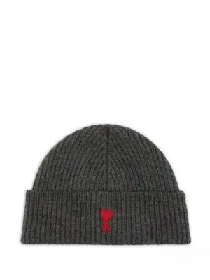 Ami Ami De Coeur Wool Beanie Grey