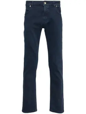 Eleventy Low-rise Tapered Jeans - Blue