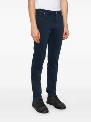 Eleventy Low-rise Tapered Jeans - Blue