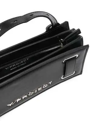 Y/project Mini Accordion Leather Shoulder Bag - Black
