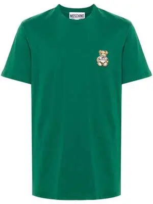 Moschino Teddy Bear-patch Cotton T-shirt - Green