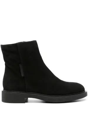 GIANVITO ROSSI Shearling-lining Suede Ankle Boots