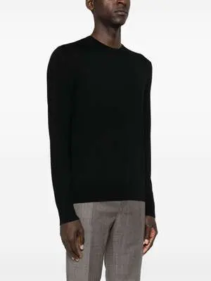 Dsquared2 Logo-embroidered Virgin Wool Jumper - Black