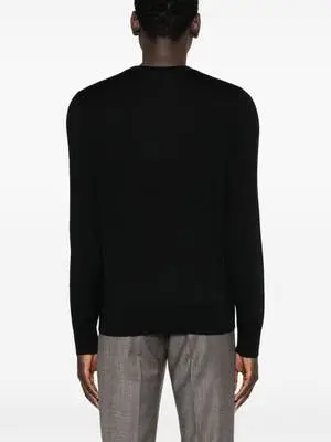 Dsquared2 Logo-embroidered Virgin Wool Jumper - Black