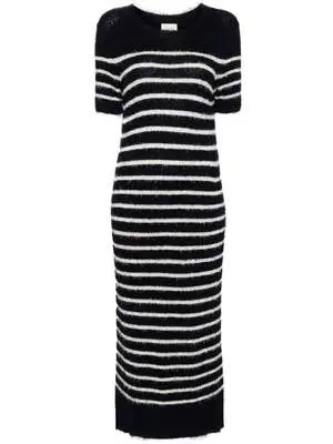 Khaite Stripe-pattern Knitted Tube Dress
