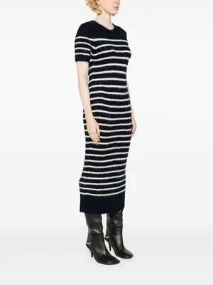 Khaite Stripe-pattern Knitted Tube Dress