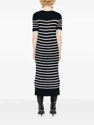 Khaite Stripe-pattern Knitted Tube Dress