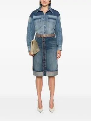 Victoria Beckham Classic-collar Denim Shirt