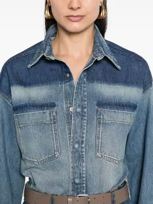 Victoria Beckham Classic-collar Denim Shirt