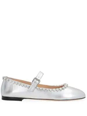 Mach & Mach Metallic Flats For Women