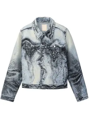 Camper Swirl-print Denim Jacket - Blue