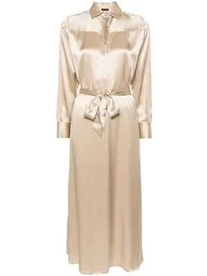 Kiton Classic-collar Silk Shirt Dress