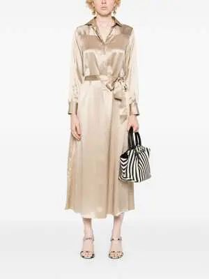 Kiton Classic-collar Silk Shirt Dress