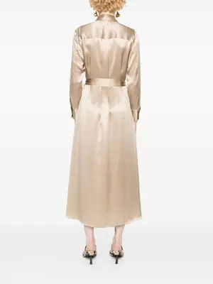Kiton Classic-collar Silk Shirt Dress