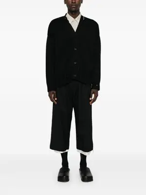 Marni V-neck Cotton Cardigan - Black