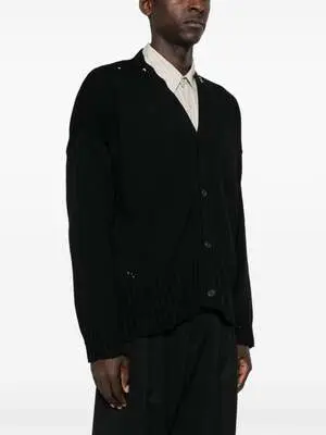 Marni V-neck Cotton Cardigan - Black