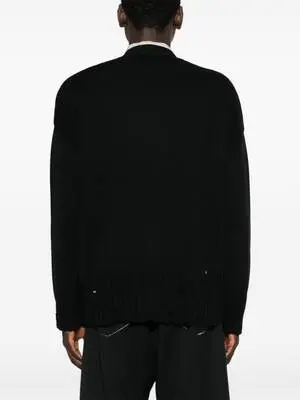 Marni V-neck Cotton Cardigan - Black