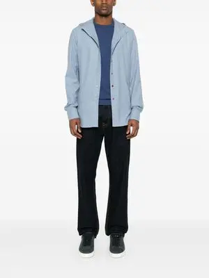 Kiton Hooded Gingham-check Shirt