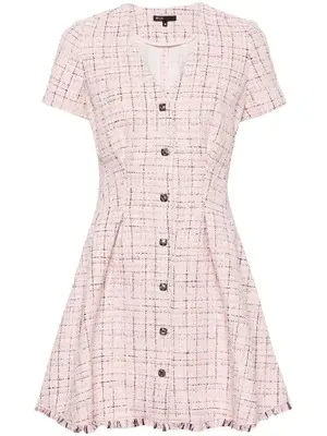 Maje Tweed Babydoll Dress