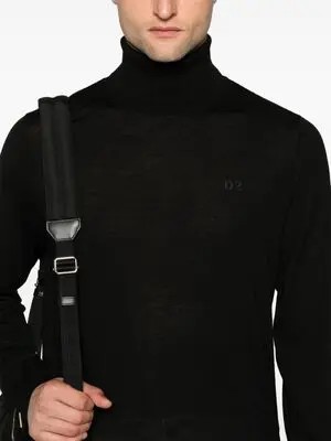 Dsquared2 Roll-neck Virgin Wool Jumper - Black
