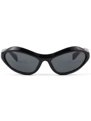Prada Curved Shield-frame Sunglasses
