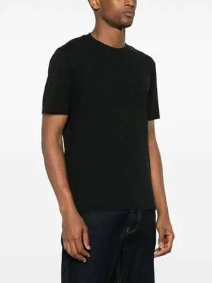 Fedeli Short-sleeve Cotton T-shirt - Black