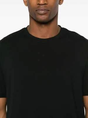 Fedeli Short-sleeve Cotton T-shirt - Black