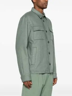 Herno Button-up Brushed Shirt Jacket