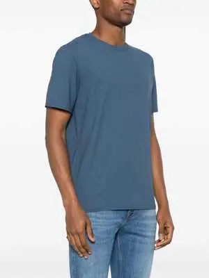 Fedeli Short-sleeve Cotton T-shirt - Blue