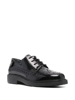 TOD'S Logo-tag Leather Brogues - Black